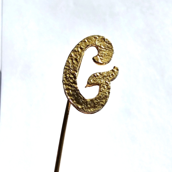 Vintage | Jewelry | Vintage Letter G Stickpin Gold Tone Monogram ...